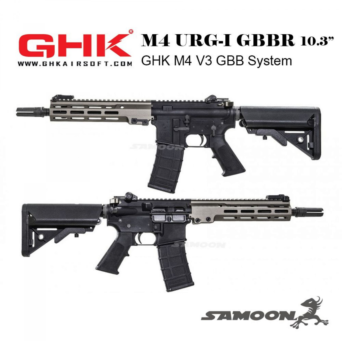 GHK MK16 URG-I V3 GBB 10.3" (GHK M4 V3 GBB System) /Colt Licensed